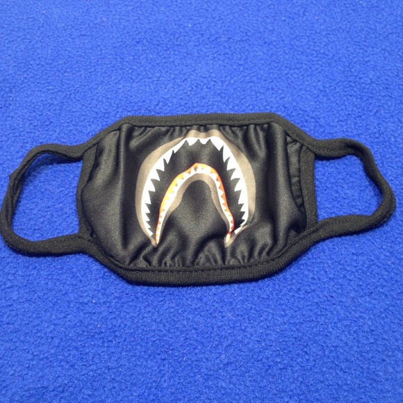 Accessories | Bape Face Mask Shark Camo Black A Bathing Ape | Poshmark